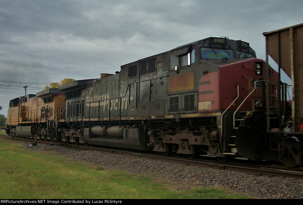 UP 6192 on westbound UP empty coal train